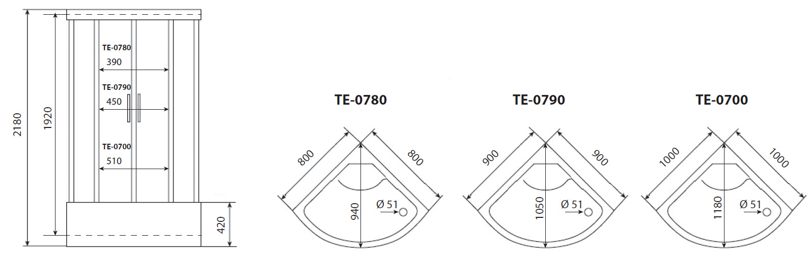 Душевая кабина Timo Eco 100x100 TE-0700 купить в интернет-магазине VodoParad